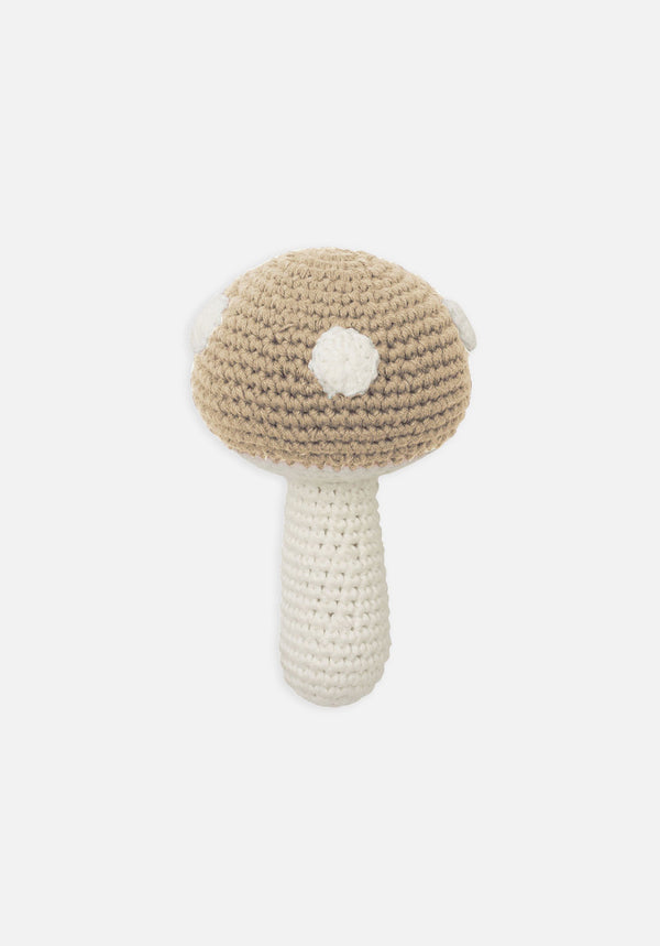 Miann & Co Hand Rattle - Truffle Mushroom | MIANN & CO
